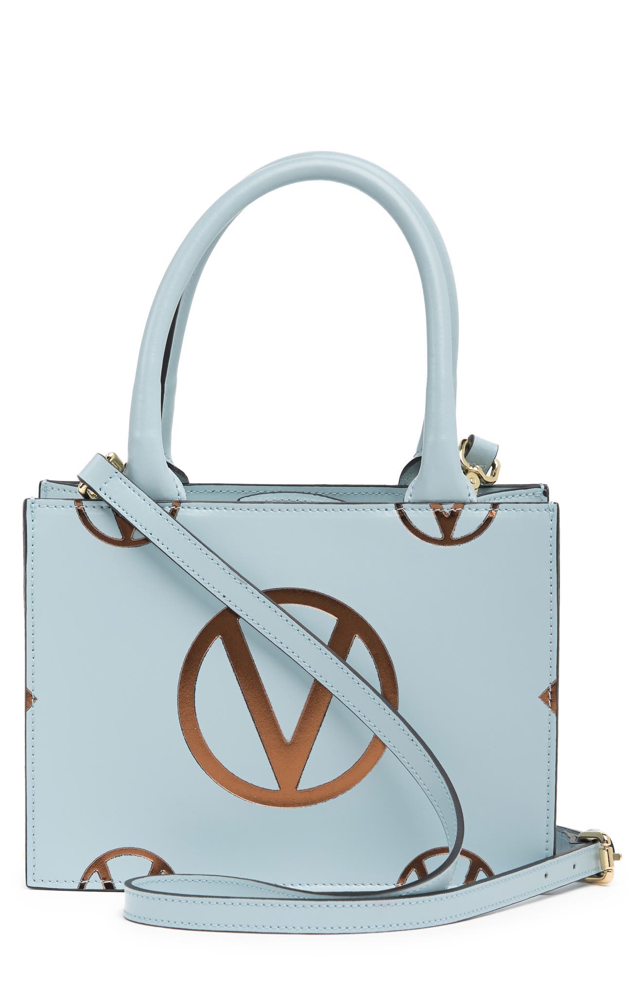 VALENTINO BY MARIO VALENTINO Marie Magnus Logo Print Leather Handbag ...