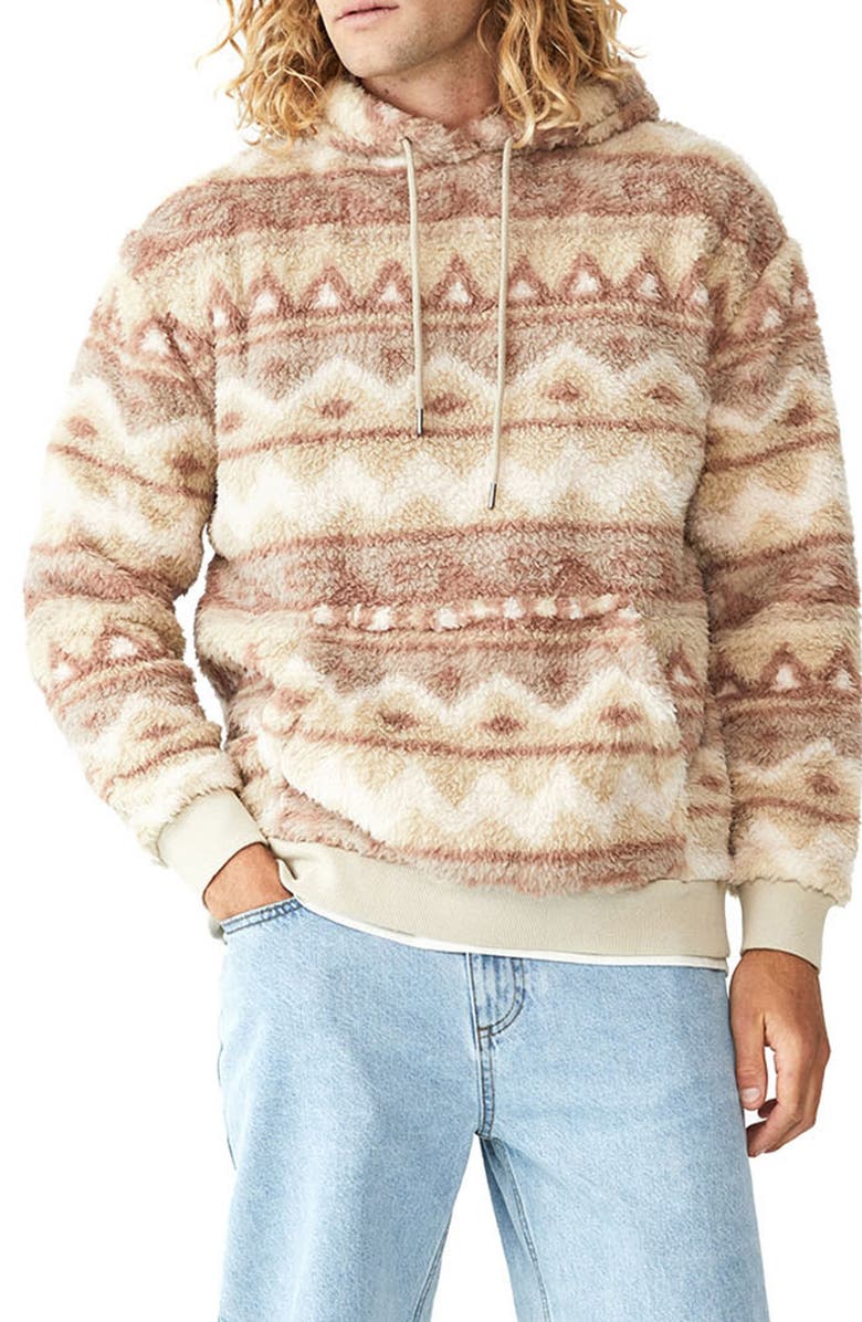 Cotton On Drop Shoulder Teddy Fleece Hoodie | Nordstromrack