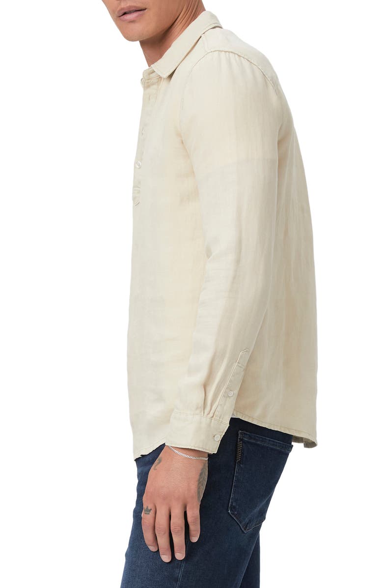 PAIGE Arney Linen Blend Quarter Button Shirt | Nordstromrack