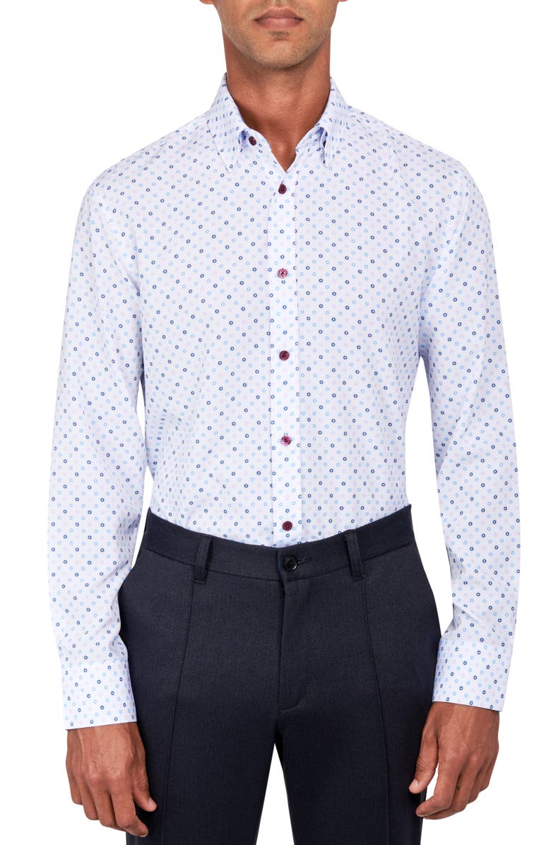 W.R.K Regular Fit Floral Dot Performance Dress Shirt | Nordstromrack