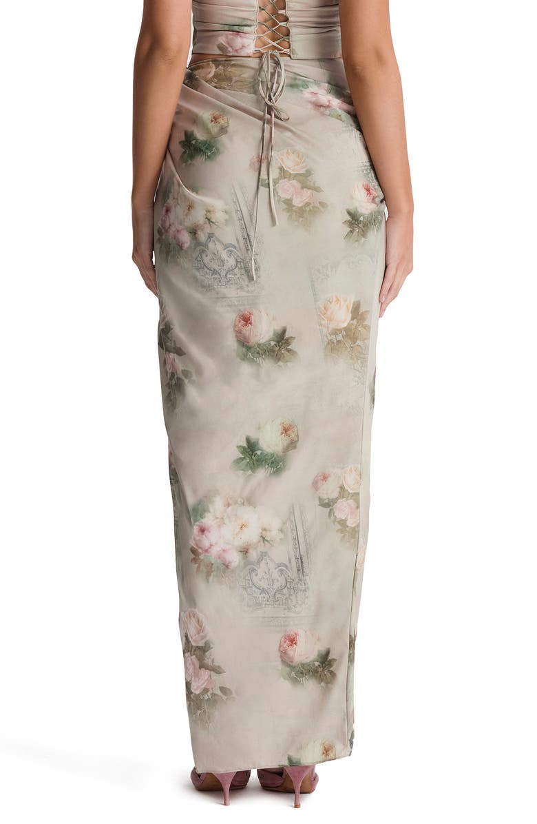 HOUSE OF CB Vesper Gathered Side Slit Skirt | Nordstrom