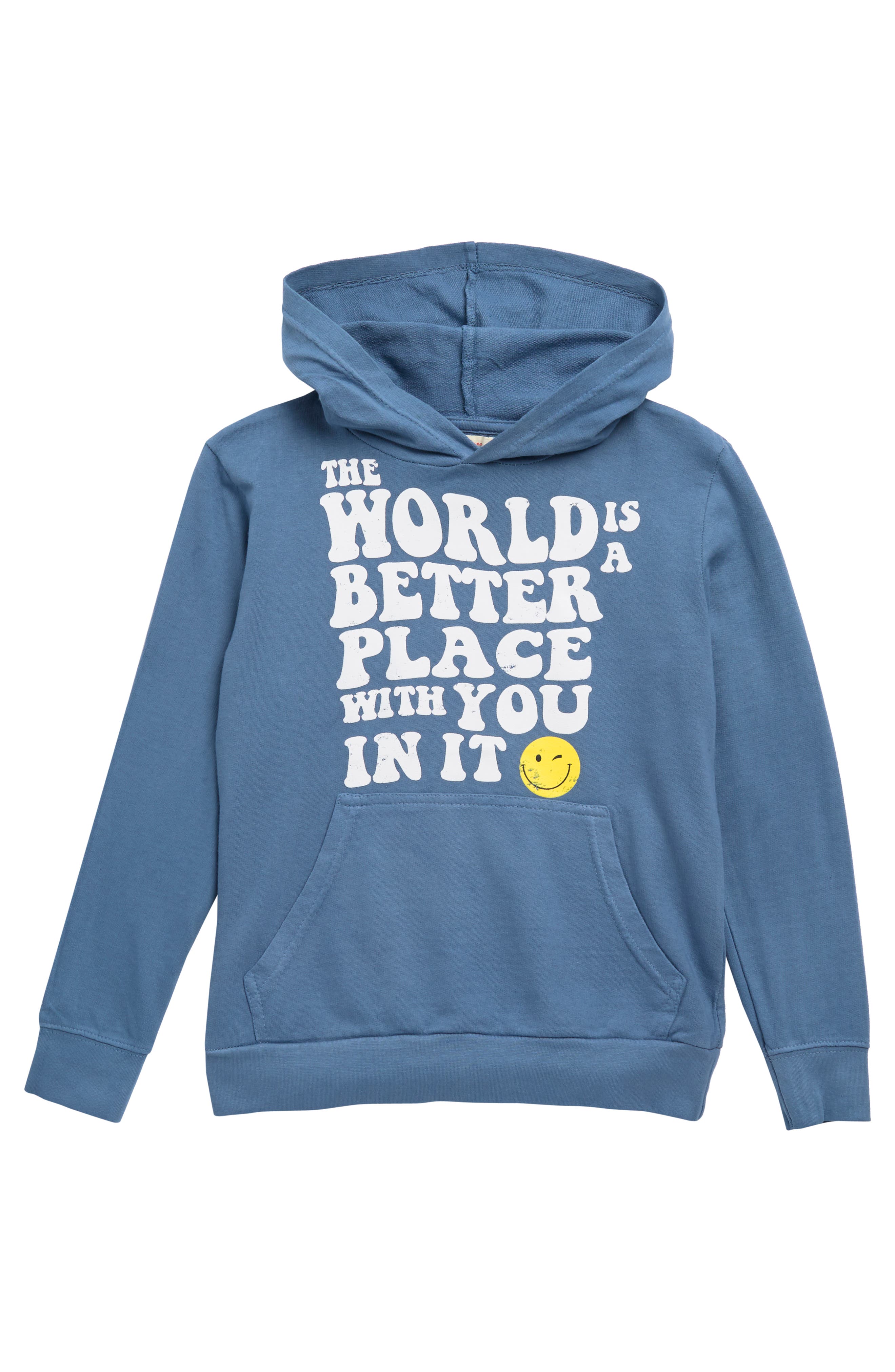 Vintage Havana Kids' Happy Face French Terry Hoodie | Nordstromrack