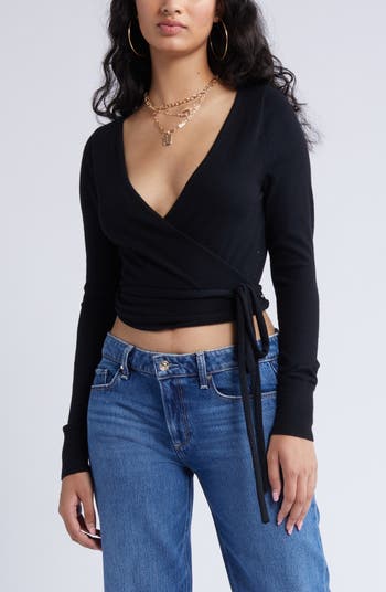 Open Edit Wrap Sweater | Nordstrom
