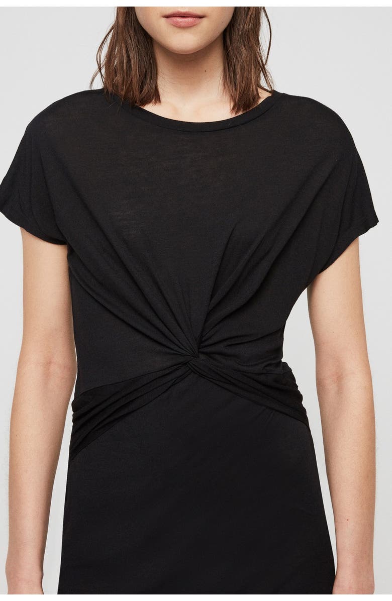 AllSaints Paloma Front Twist Midi Dress | Nordstromrack