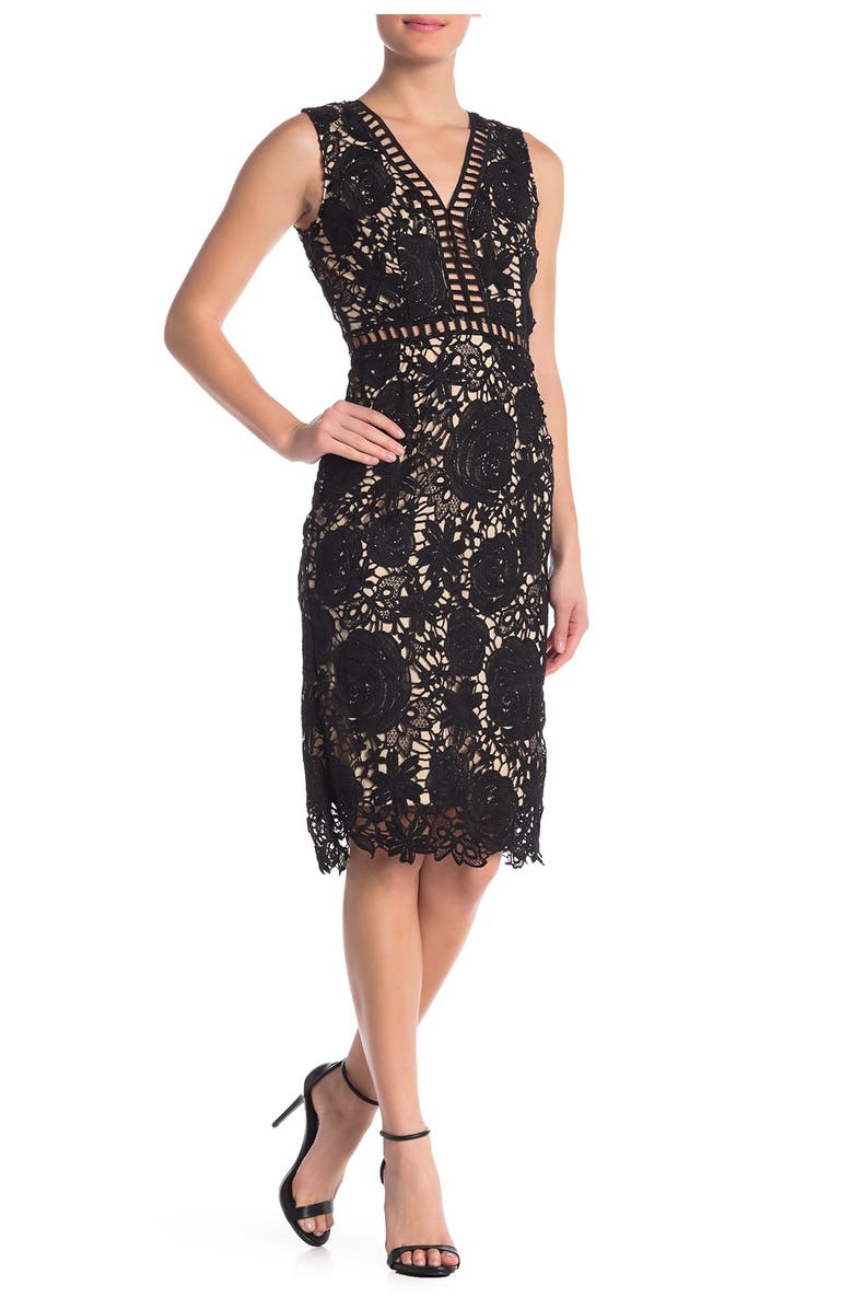 Love By Design Lace & Lattice Midi Dress | Nordstromrack