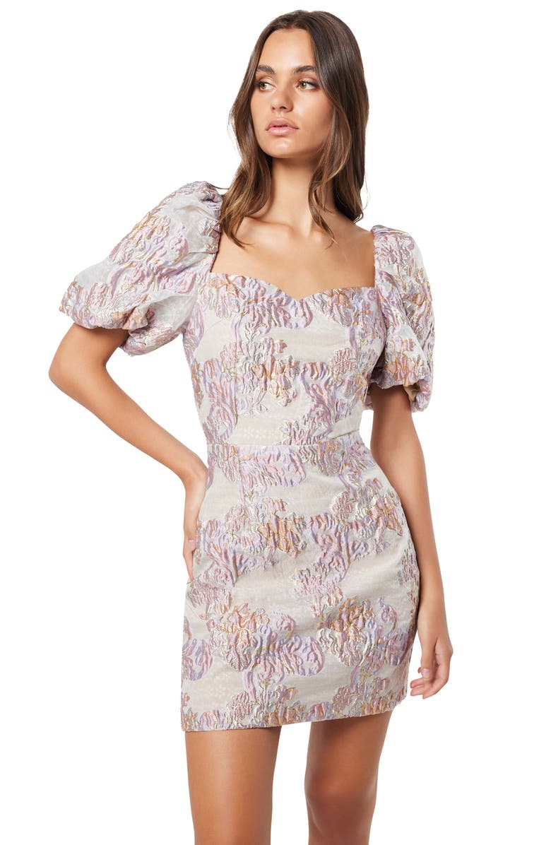 Elliatt Cataleya Textured Puff Sleeve Minidress | Nordstromrack