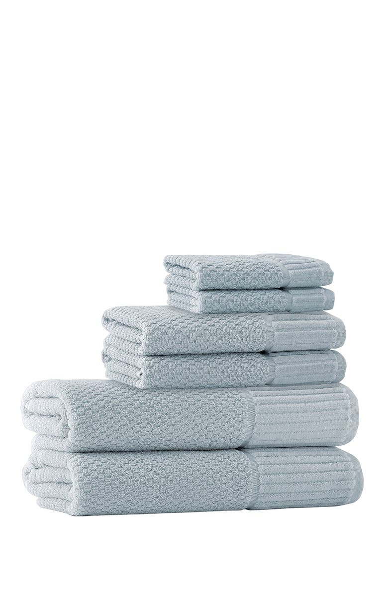 ENCHANTE HOME Timaru Turkish Cotton 6-Piece Towel Set - Waterfall ...