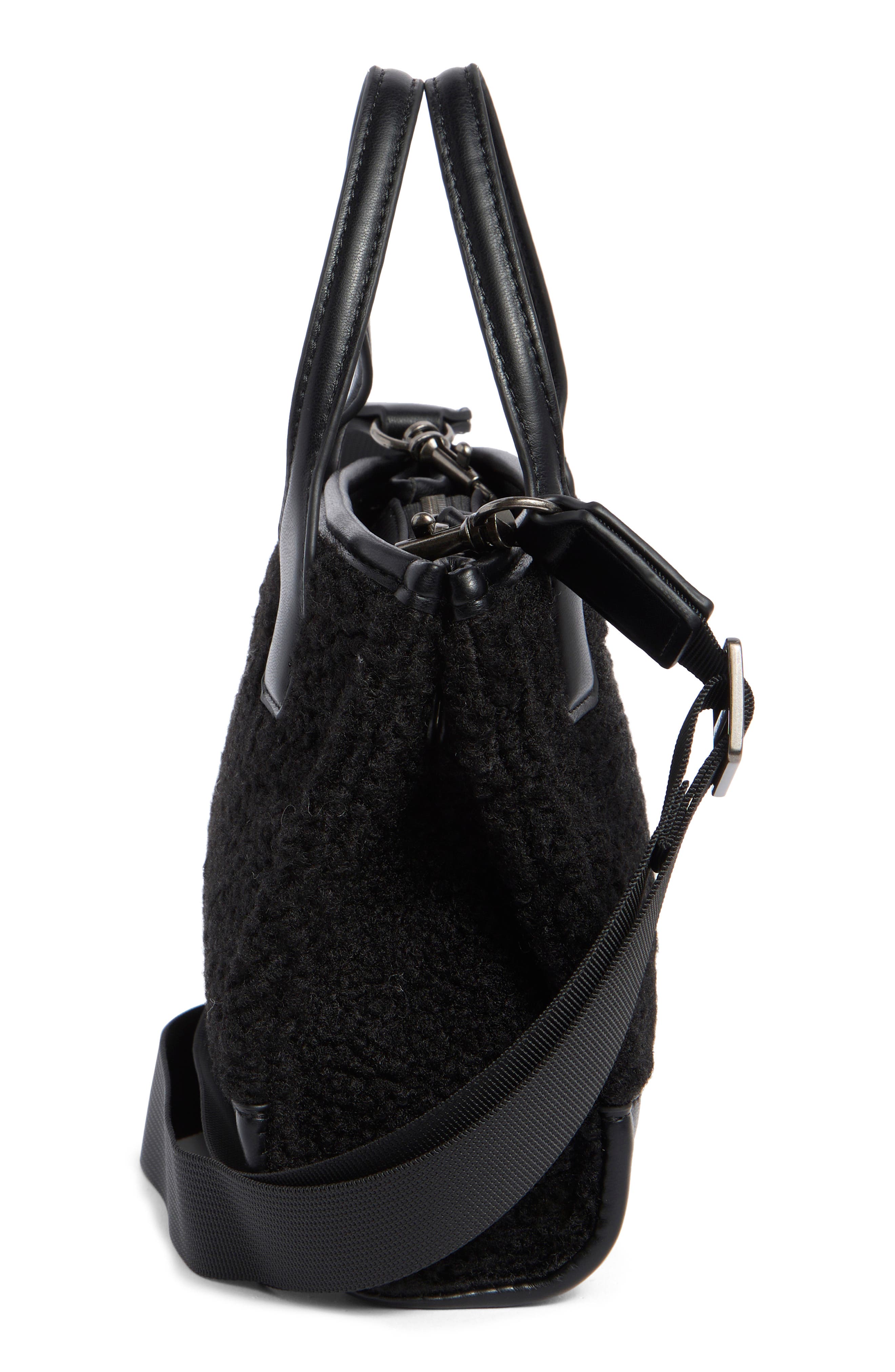 Kurt Geiger London Extra Small Faux Shearling Surrey Tote Bag ...