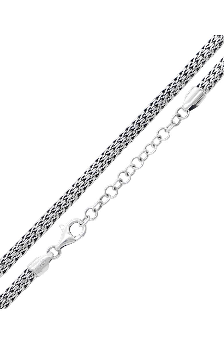 DEVATA Sterling Silver 5mm Dragon Bone Oval Chain Necklace - 16-18 ...