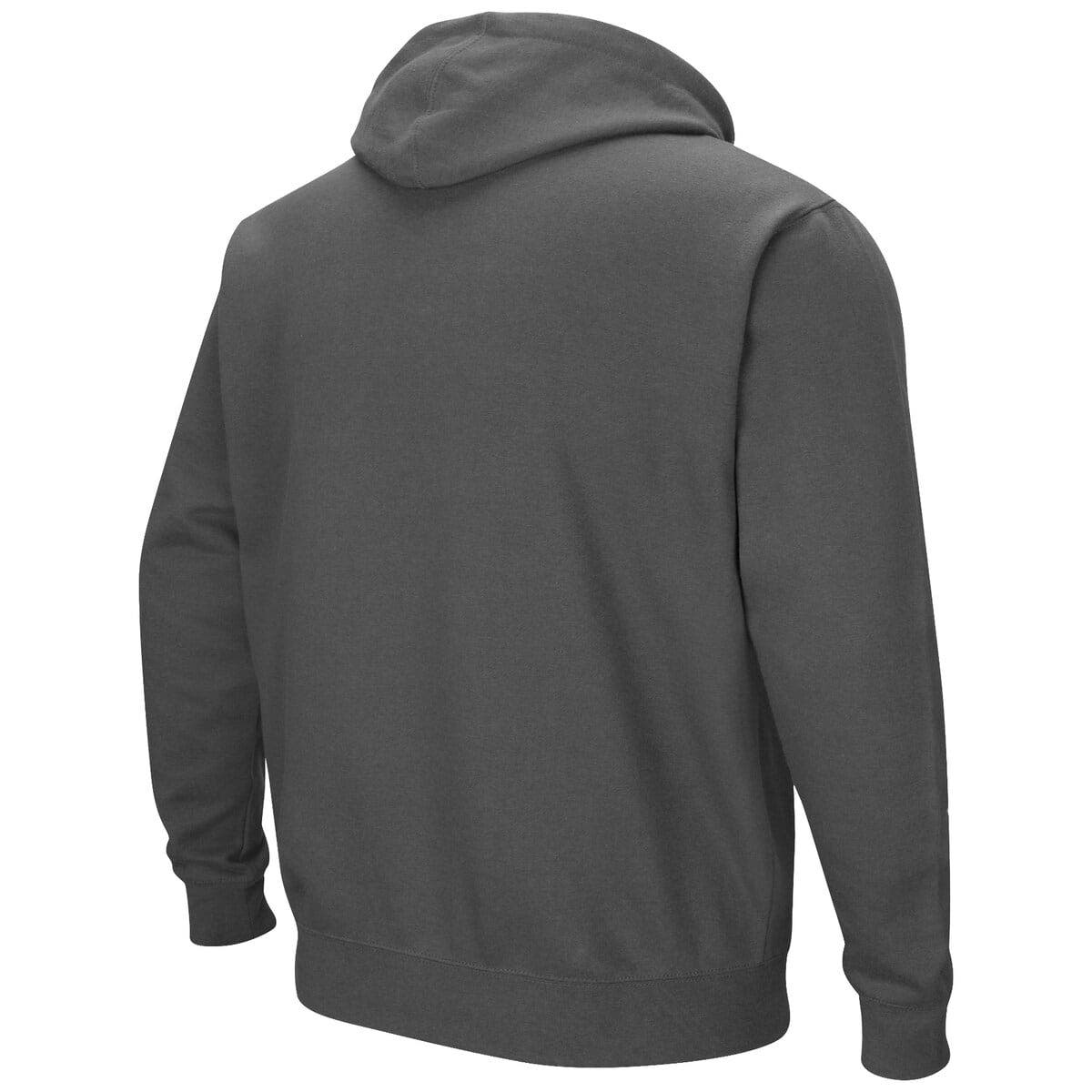 Men's Colosseum Charcoal Kansas Jayhawks Arch & Logo 3.0 Pullover ...