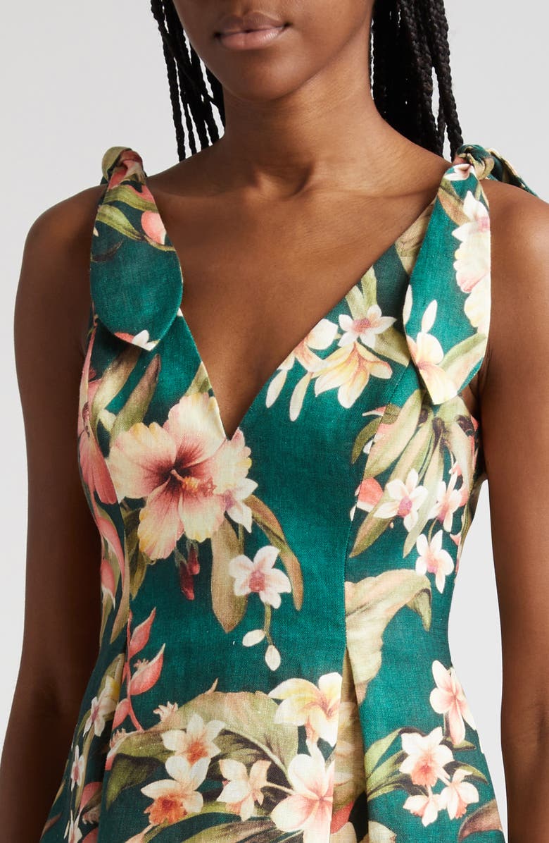 Zimmermann Lexi Tropical Floral Linen Minidress | Nordstromrack
