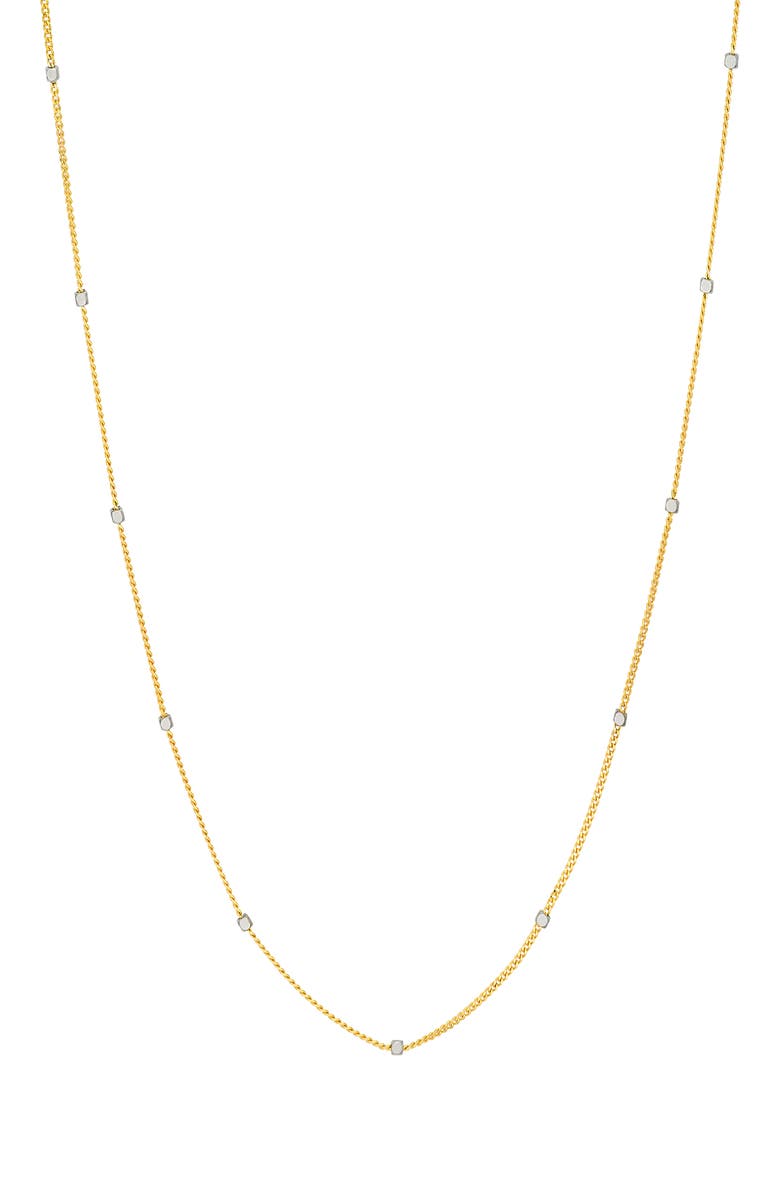 HAWLEY ST Two-Tone Cube Station Saturn Chain Necklace | Nordstromrack