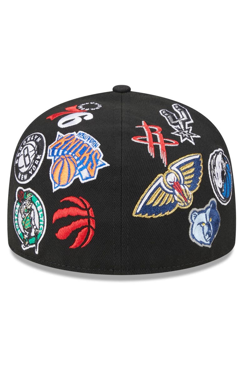 New Era Men's New Era Black Allover Logos 59FIFTY Fitted Hat | Nordstrom