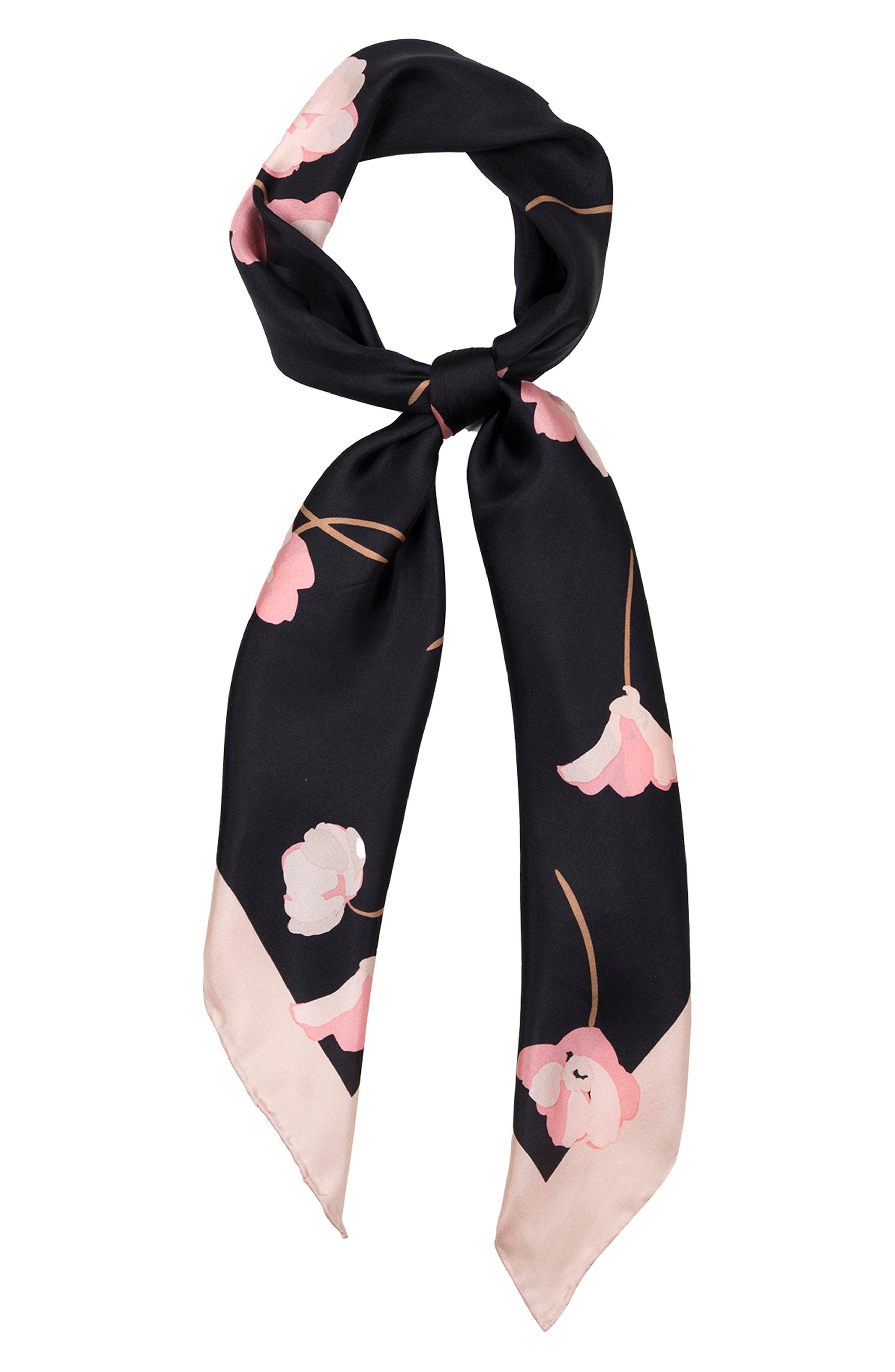Kate Spade New York falling poppies silk bandana | Nordstrom