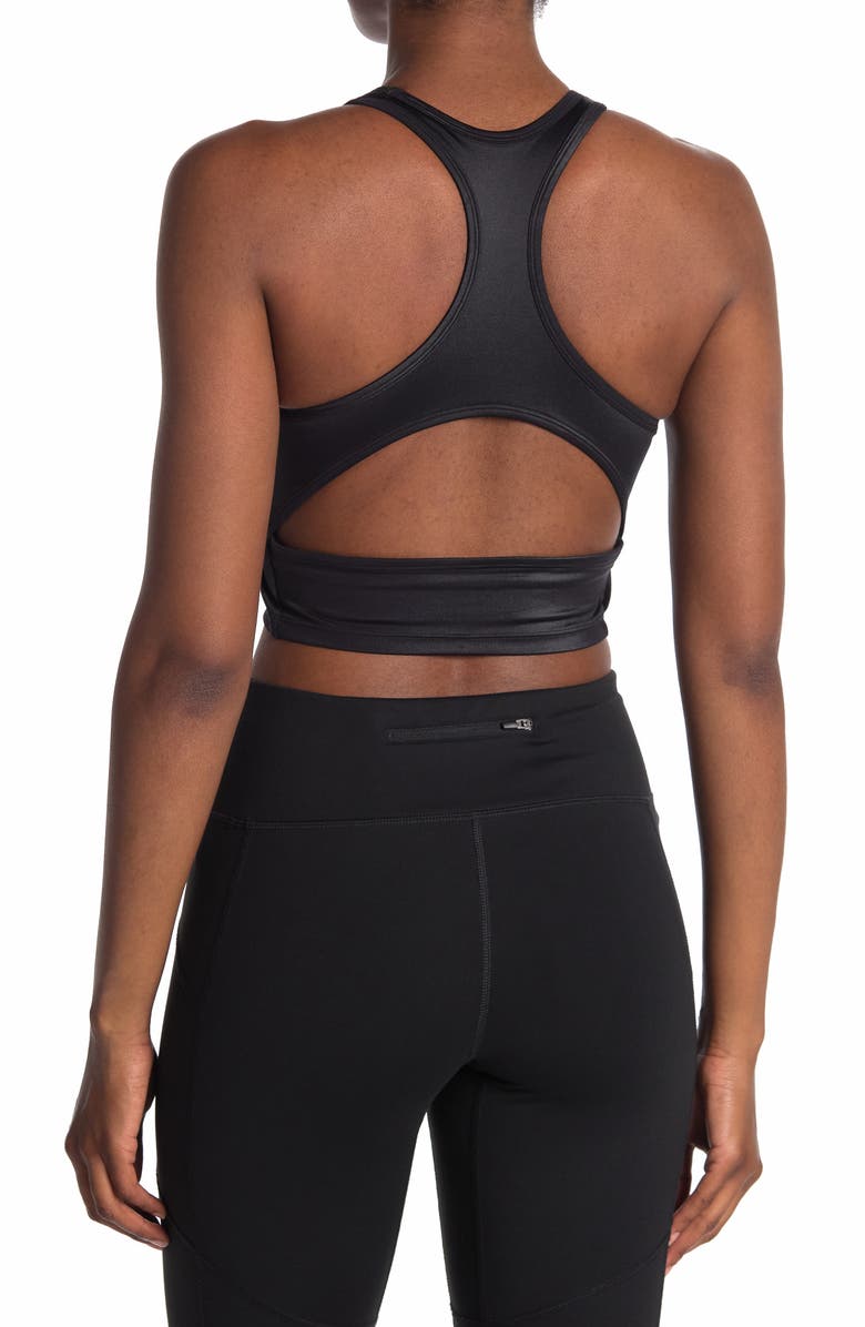 Kensie Cutout Back Shine Long Line Sports Bra | Nordstromrack