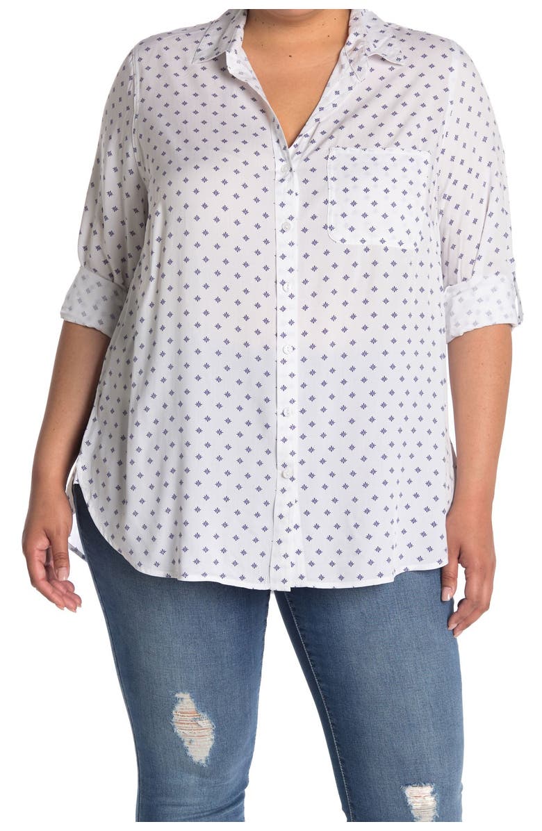 VELVET HEART Elisa Roll Tab Sleeve Blouse | Nordstromrack