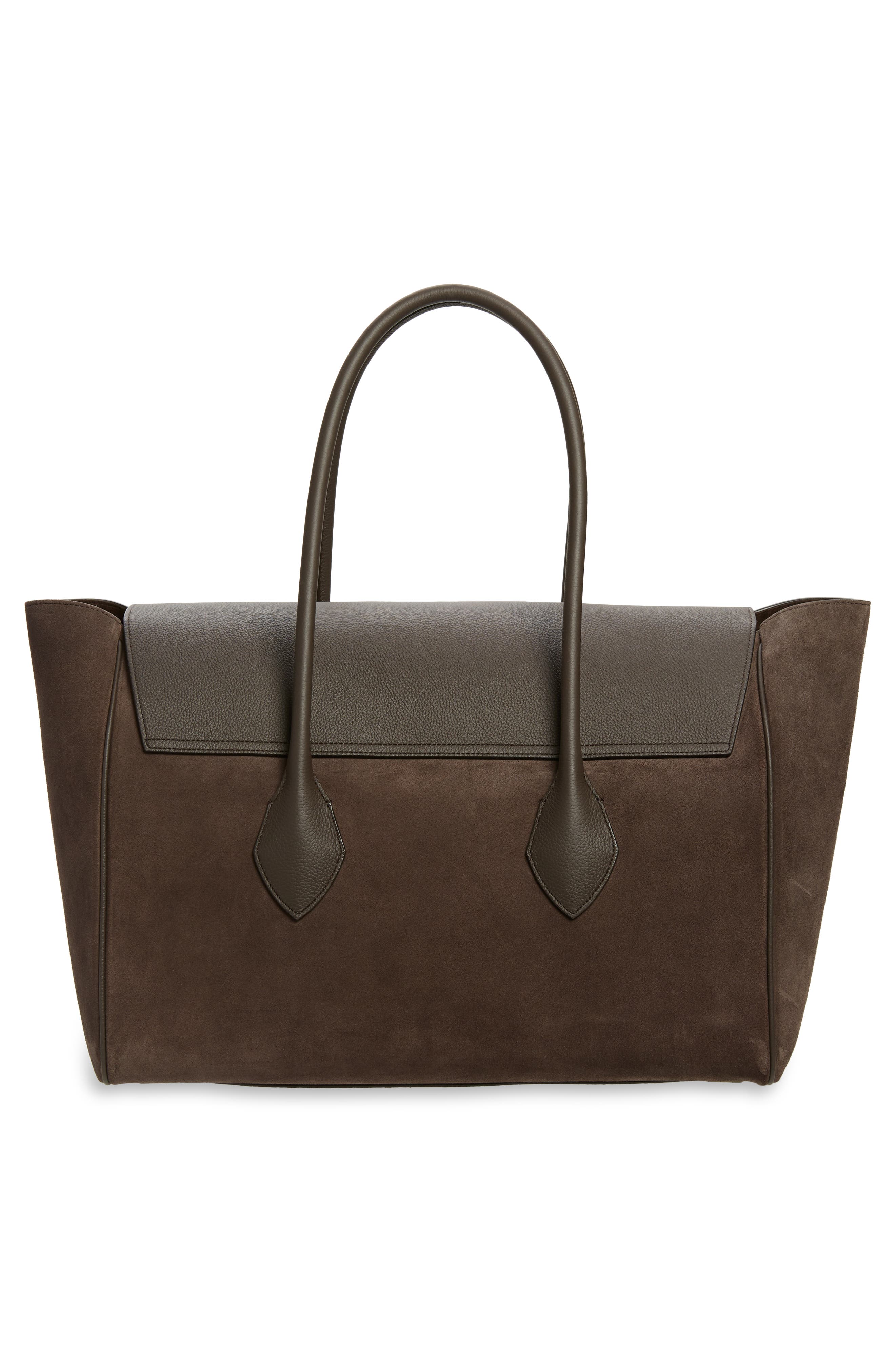 FERRAGAMO Large Leather & Suede Flap Tote | Nordstromrack