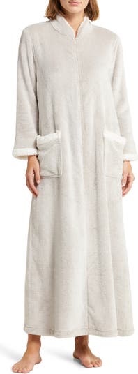 Natori Frosted Faux Shearling Zip-Up Robe | Nordstrom