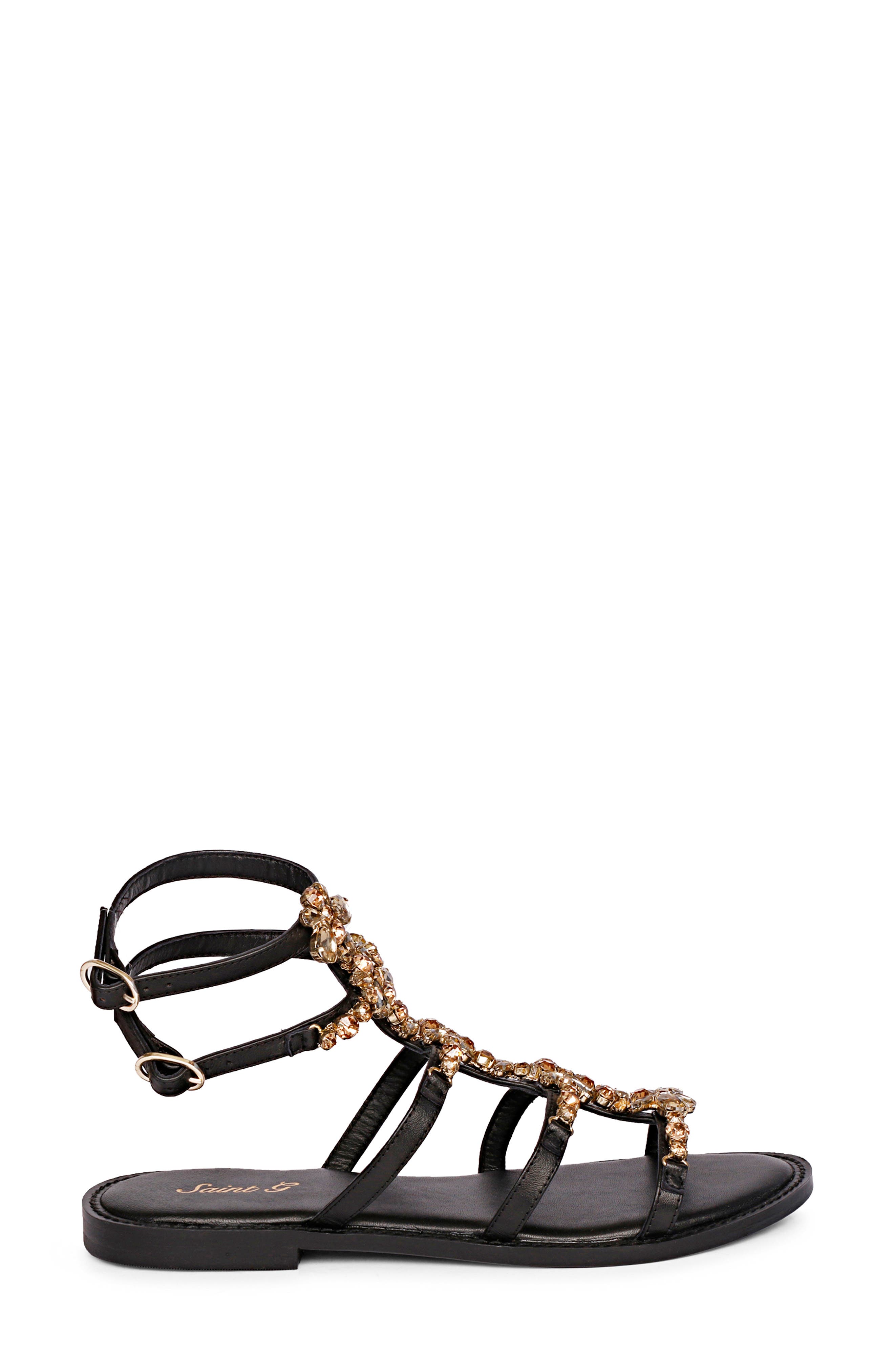 SAINT G Sienna Crystal Gladiator Sandal (Women) | Nordstromrack