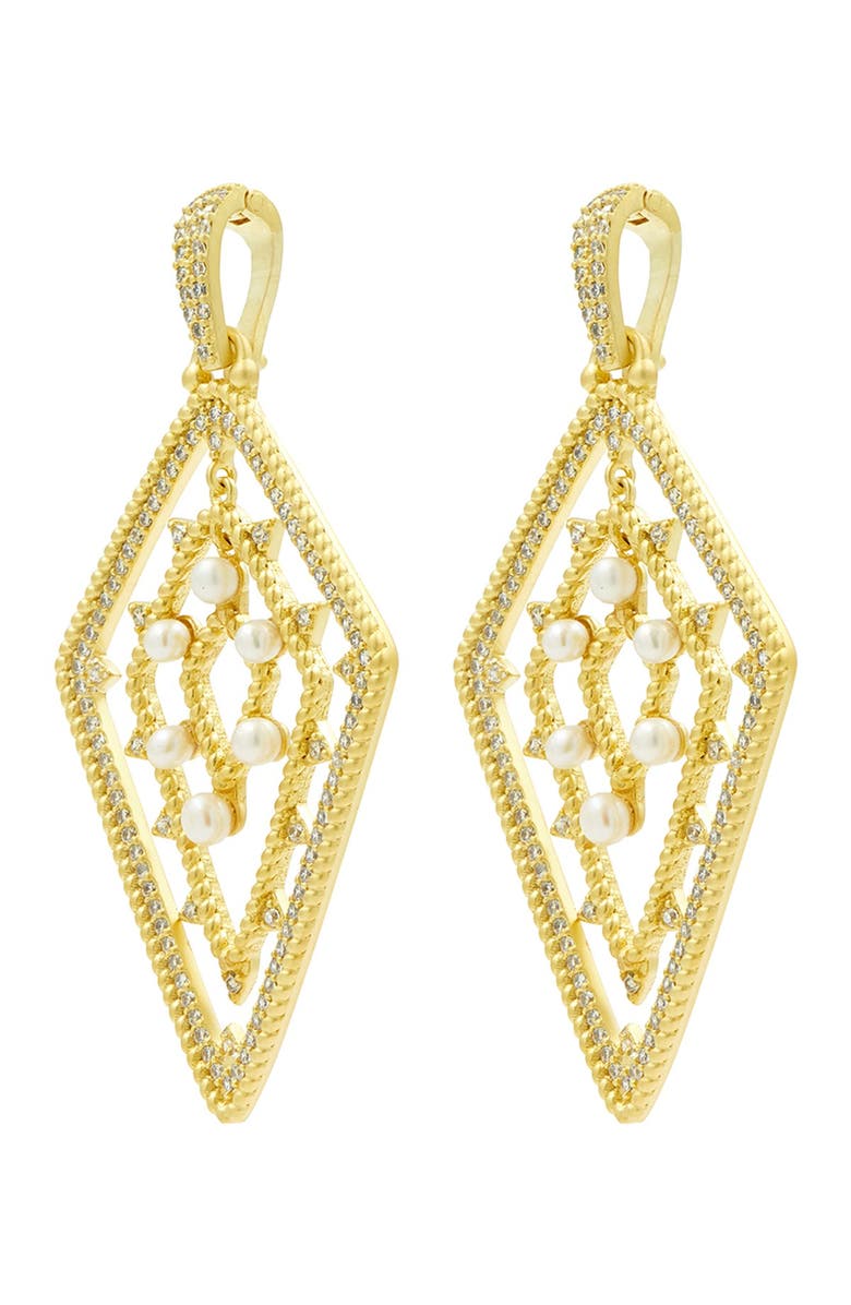 FREIDA ROTHMAN Textured Pearl Orbiting Pearl Pendant | Nordstromrack