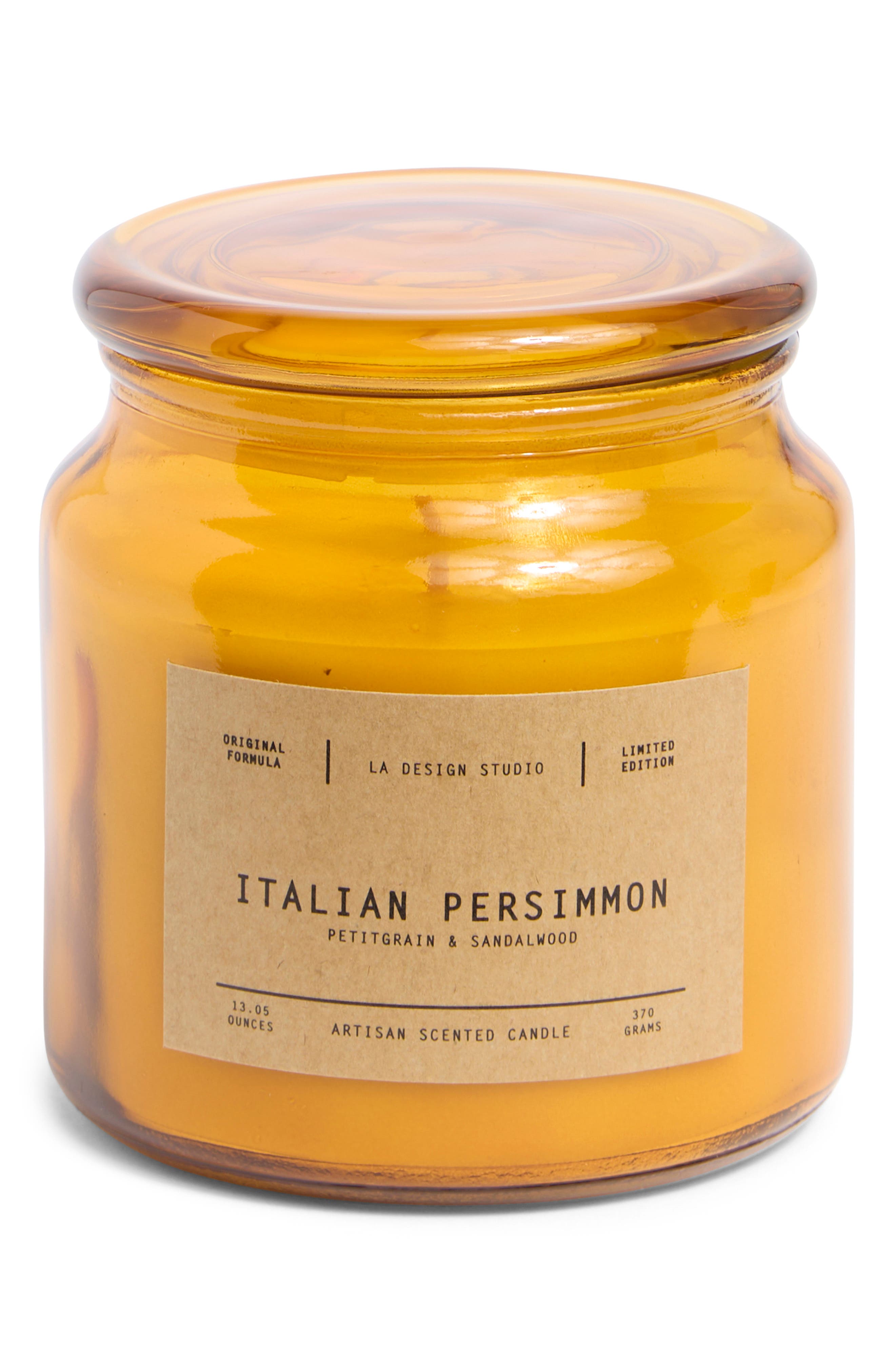 PORTOFINO CANDLES Small Italian Persimmon Apothecary Jar Candle ...