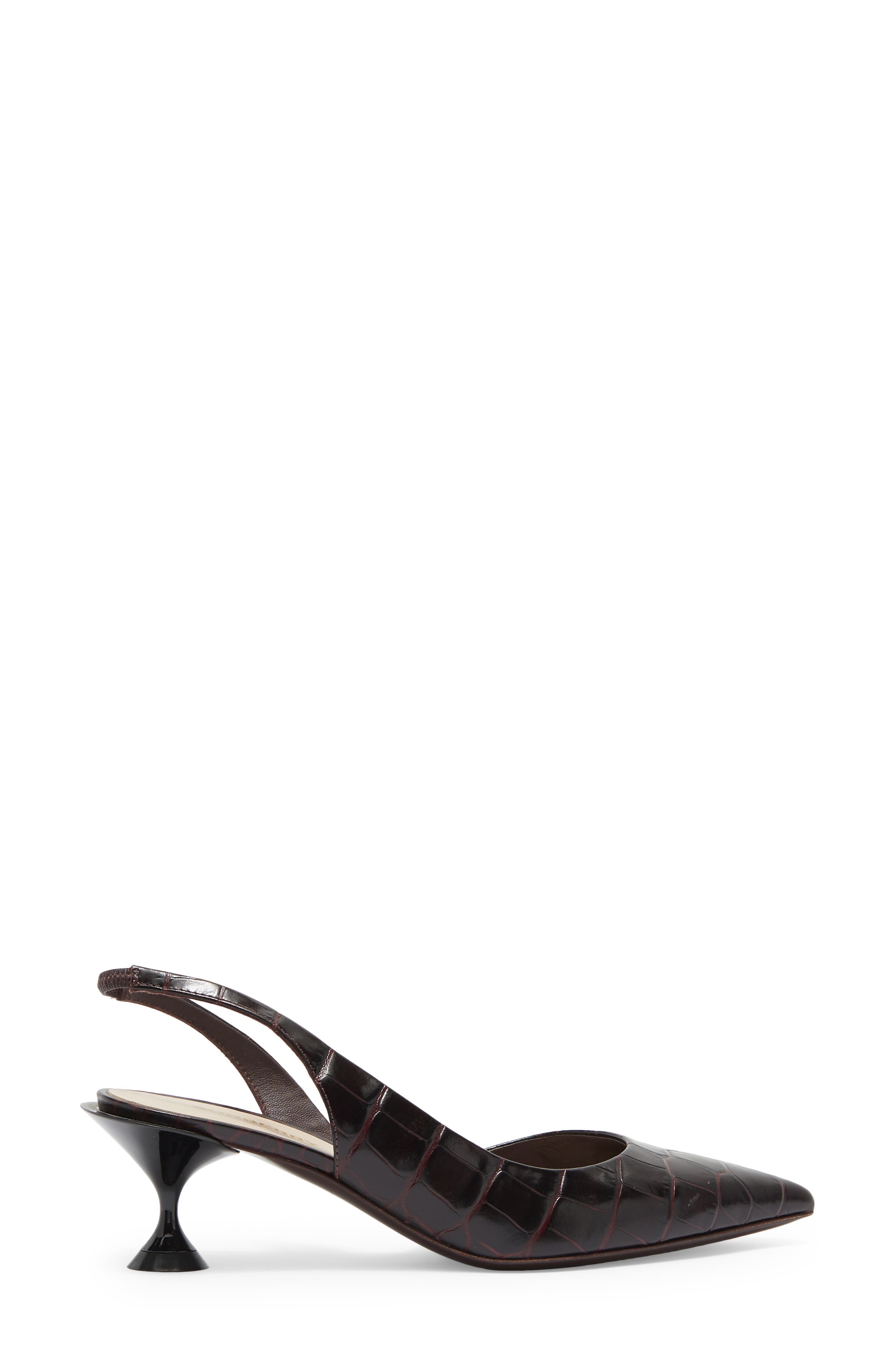 Burberry Leticia Croc Embossed Leather Slingback Pump (Women ...