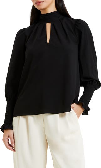 French Connection Keyhole Crepe Top | Nordstromrack