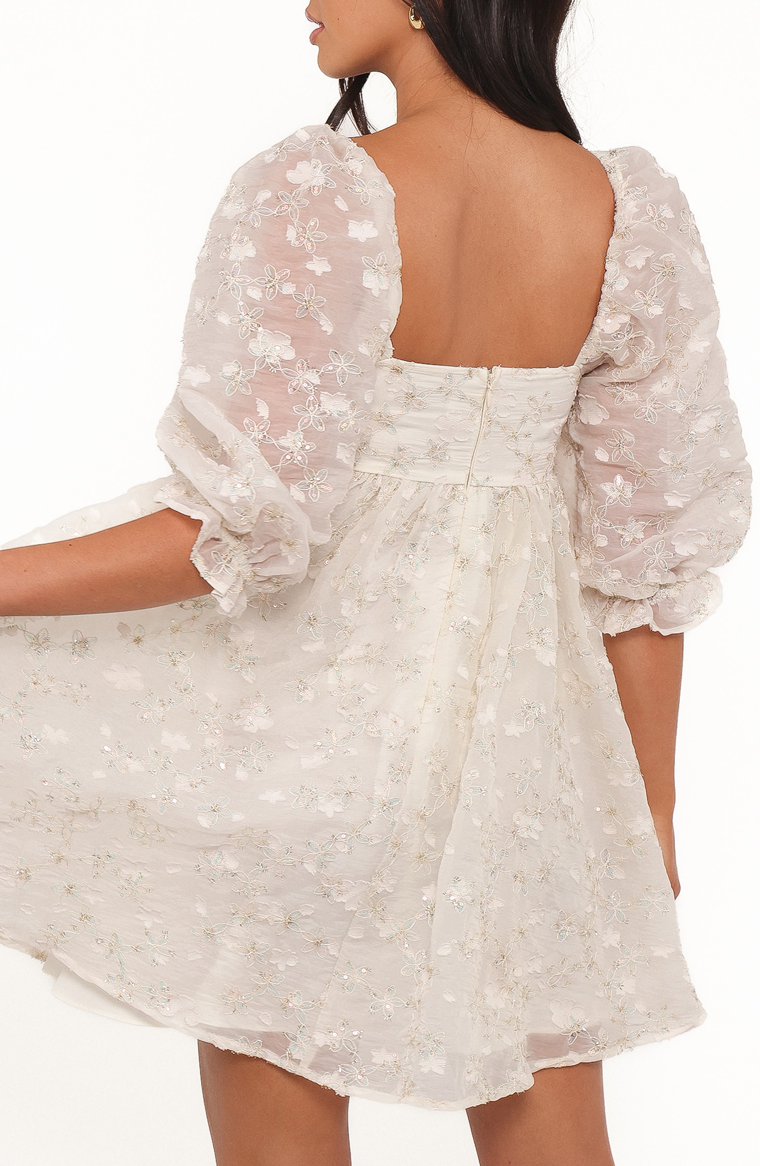 Petal & Pup Lillian Lace & Sequin Minidress | Nordstrom