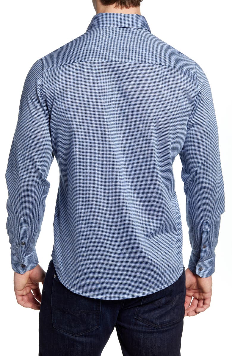 Bugatchi Classic Fit Knit Button-Up Shirt | Nordstrom