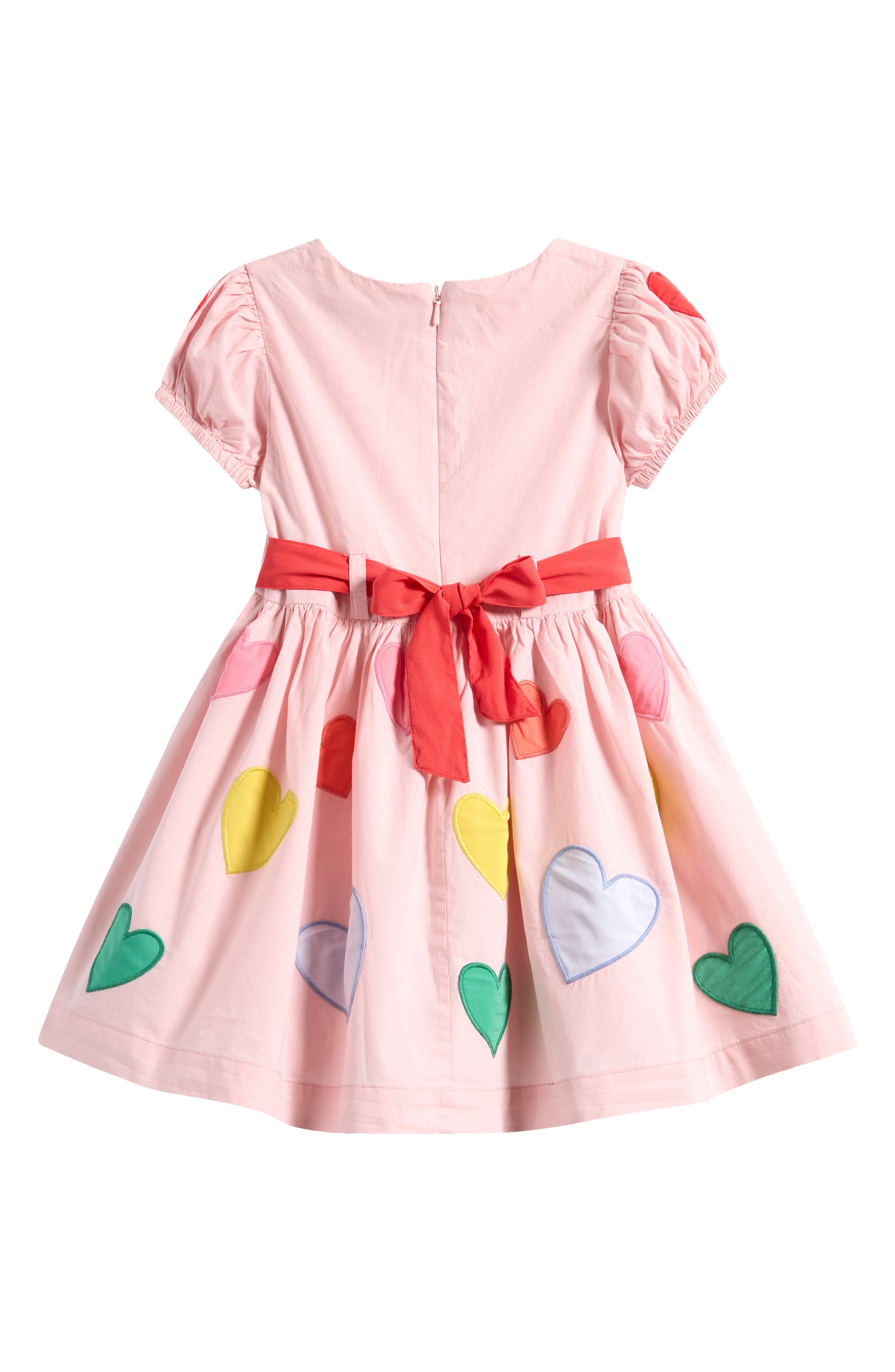 Mini Boden Kids' Heart Puff Sleeve Cotton Dress | Nordstromrack