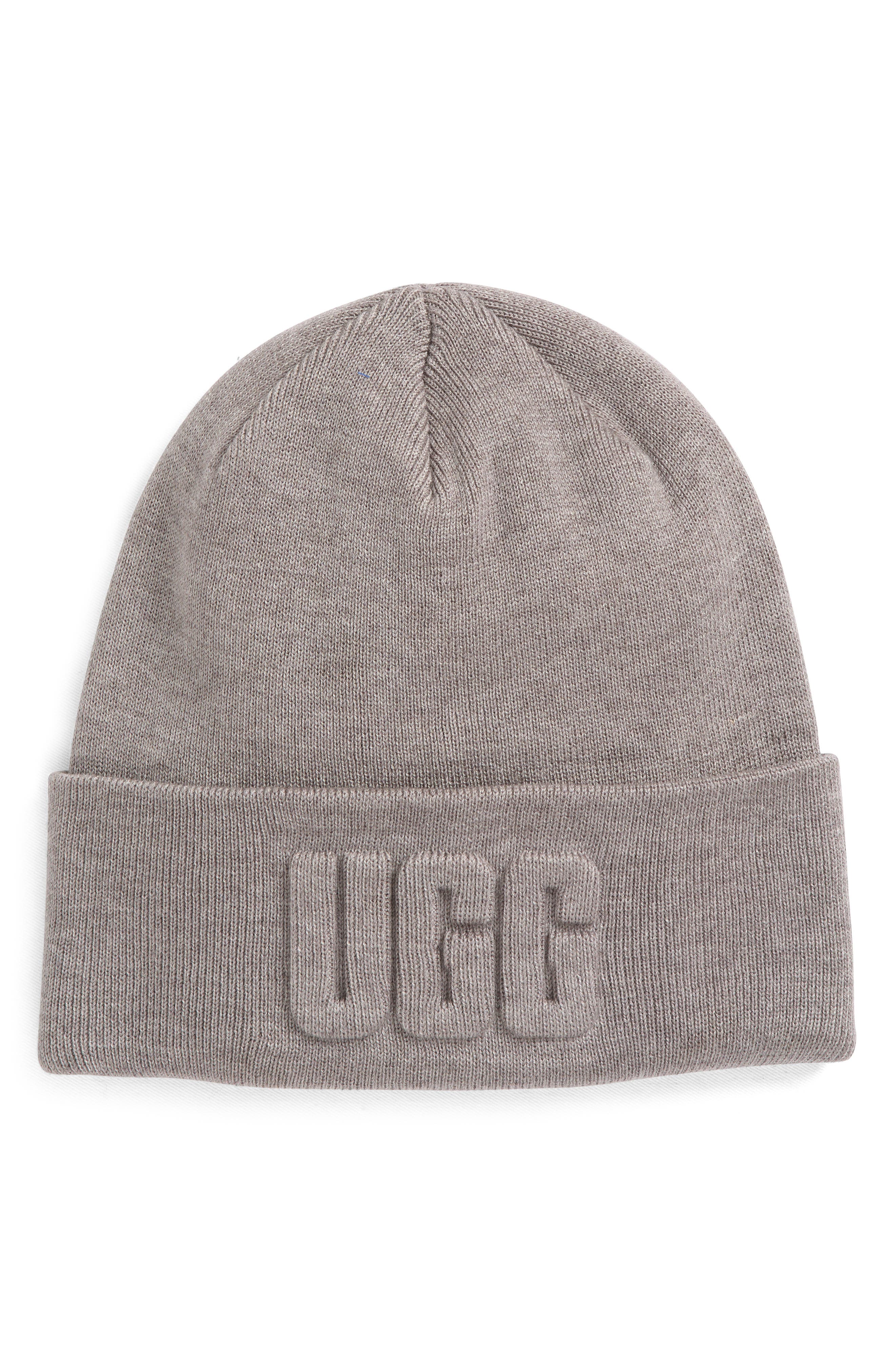 UGG® Raised Logo Cuff Knit Beanie | Nordstromrack