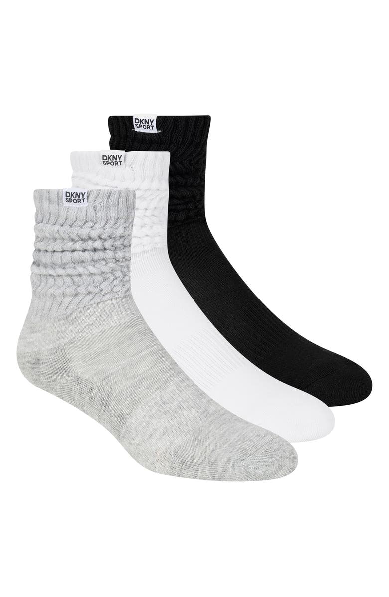 DKNY 3-Pack Slouch Terry Quarter Socks | Nordstromrack