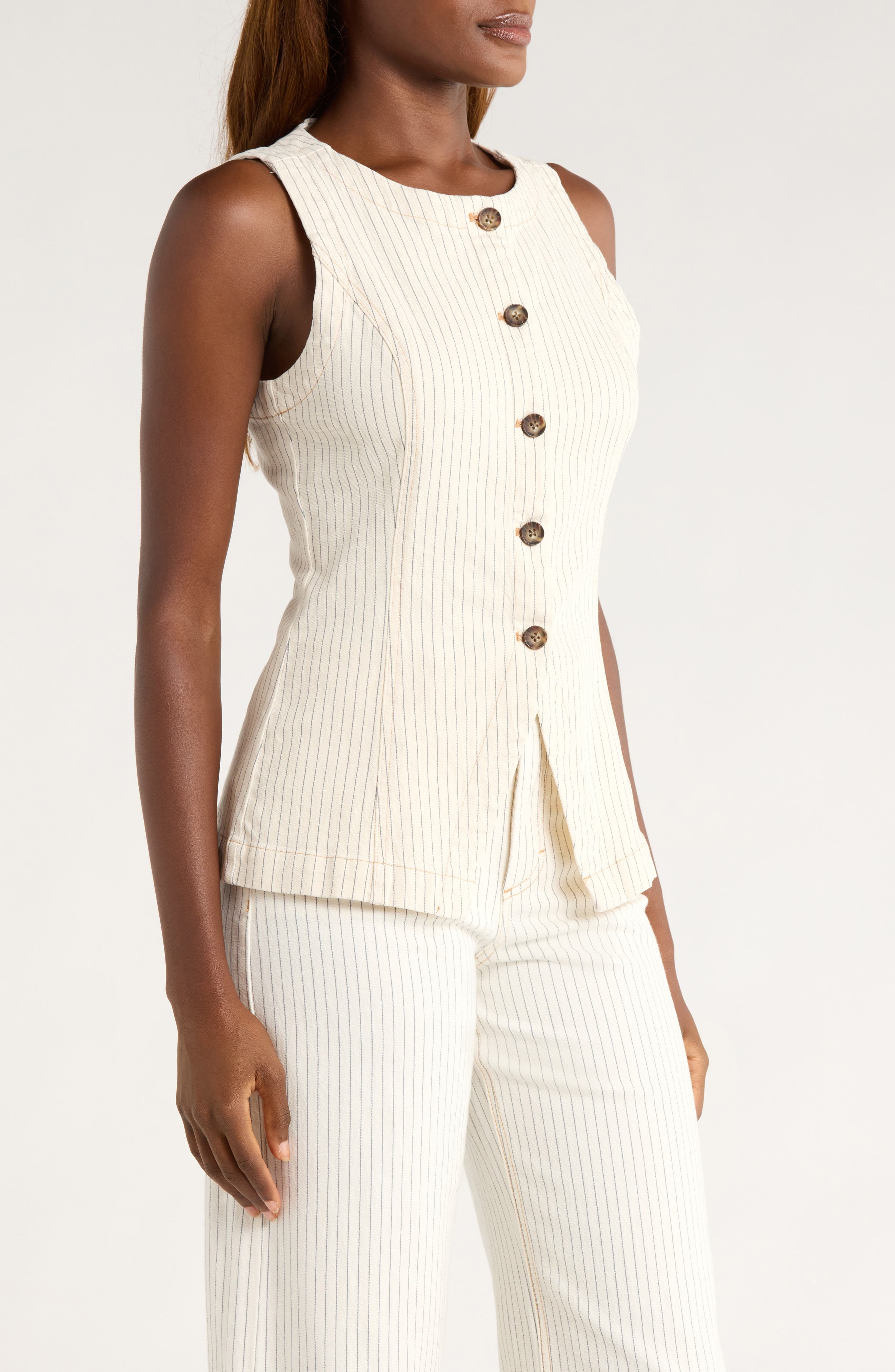 Marine Layer Charlie Stripe Cutaway Vest | Nordstrom