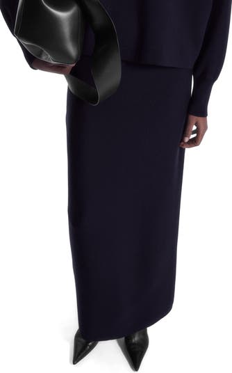 COS Column Double Faced Wool Maxi Skirt | Nordstromrack
