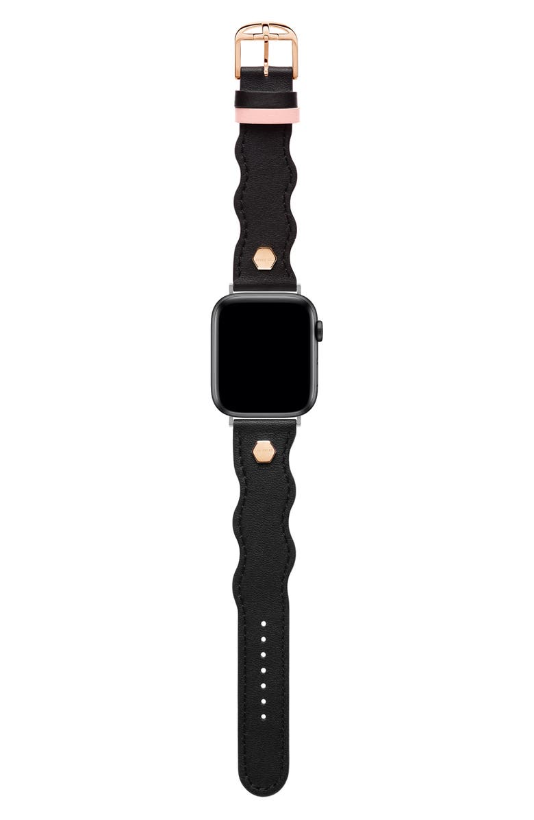 Ted Baker Wavy Leather 20mm Apple Watch® Watchband | Nordstromrack