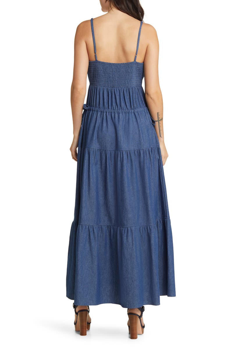 Du Paradis Tiered Denim Maxi Dress | Nordstromrack