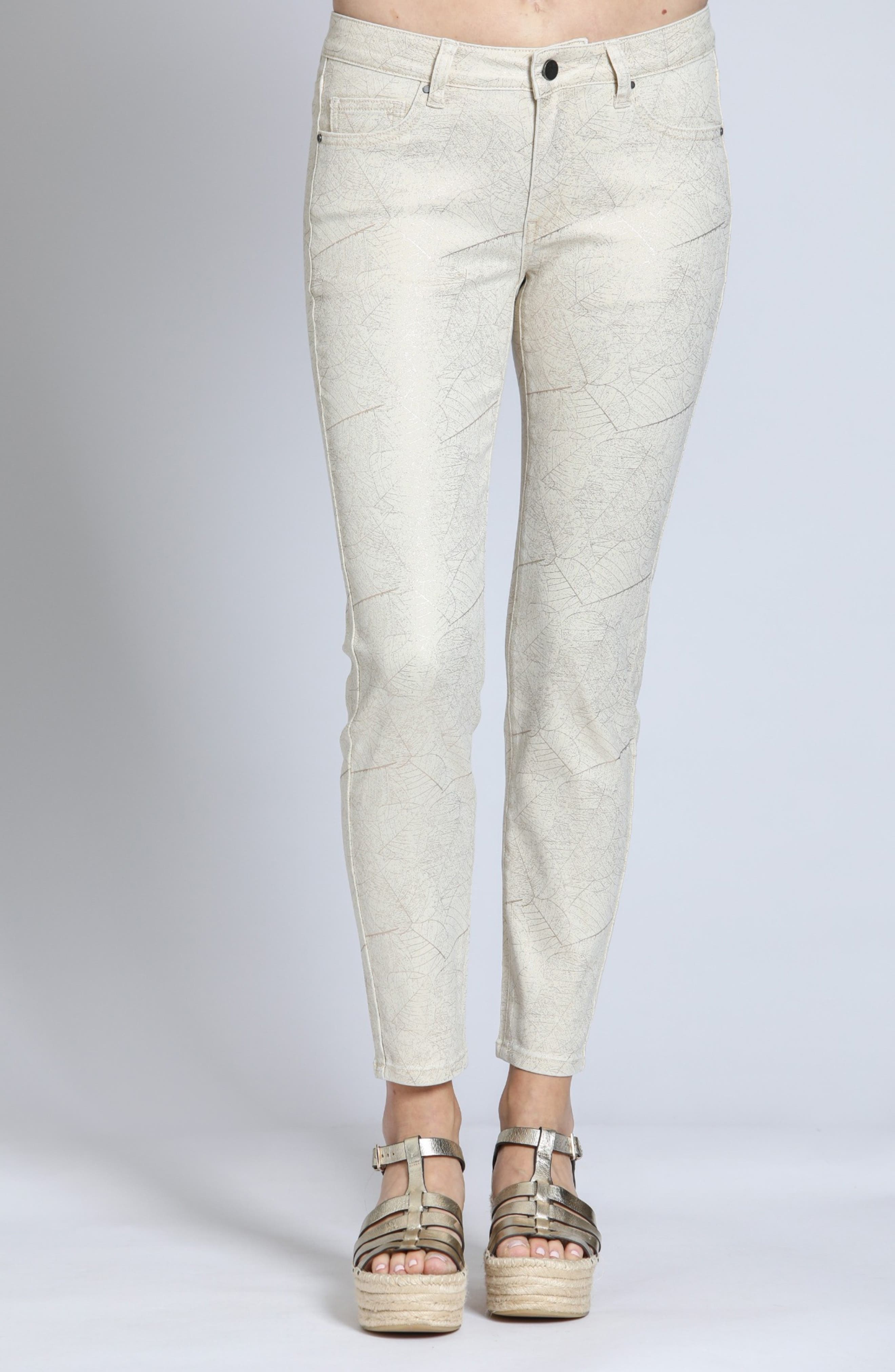 APNY Gold Leaf Print Skinny Jeans | Nordstrom