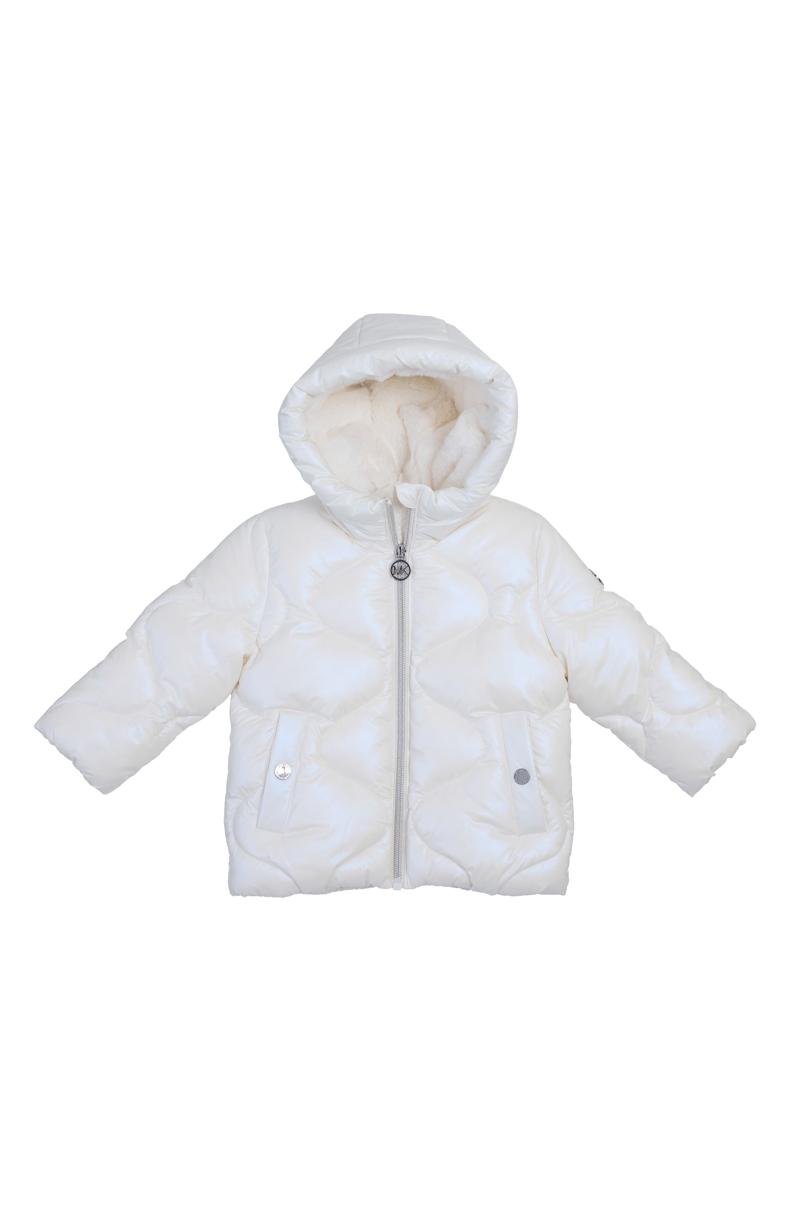 Michael Kors Iridescent Faux Fur Lined Puffer Jacket | Nordstromrack
