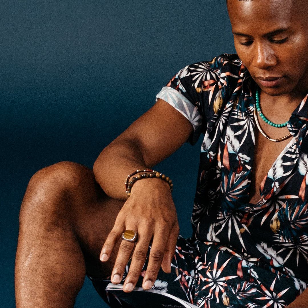 Jan Leslie Sterling Silver & Tiger's Eye Cobra Etched Ring | Nordstrom