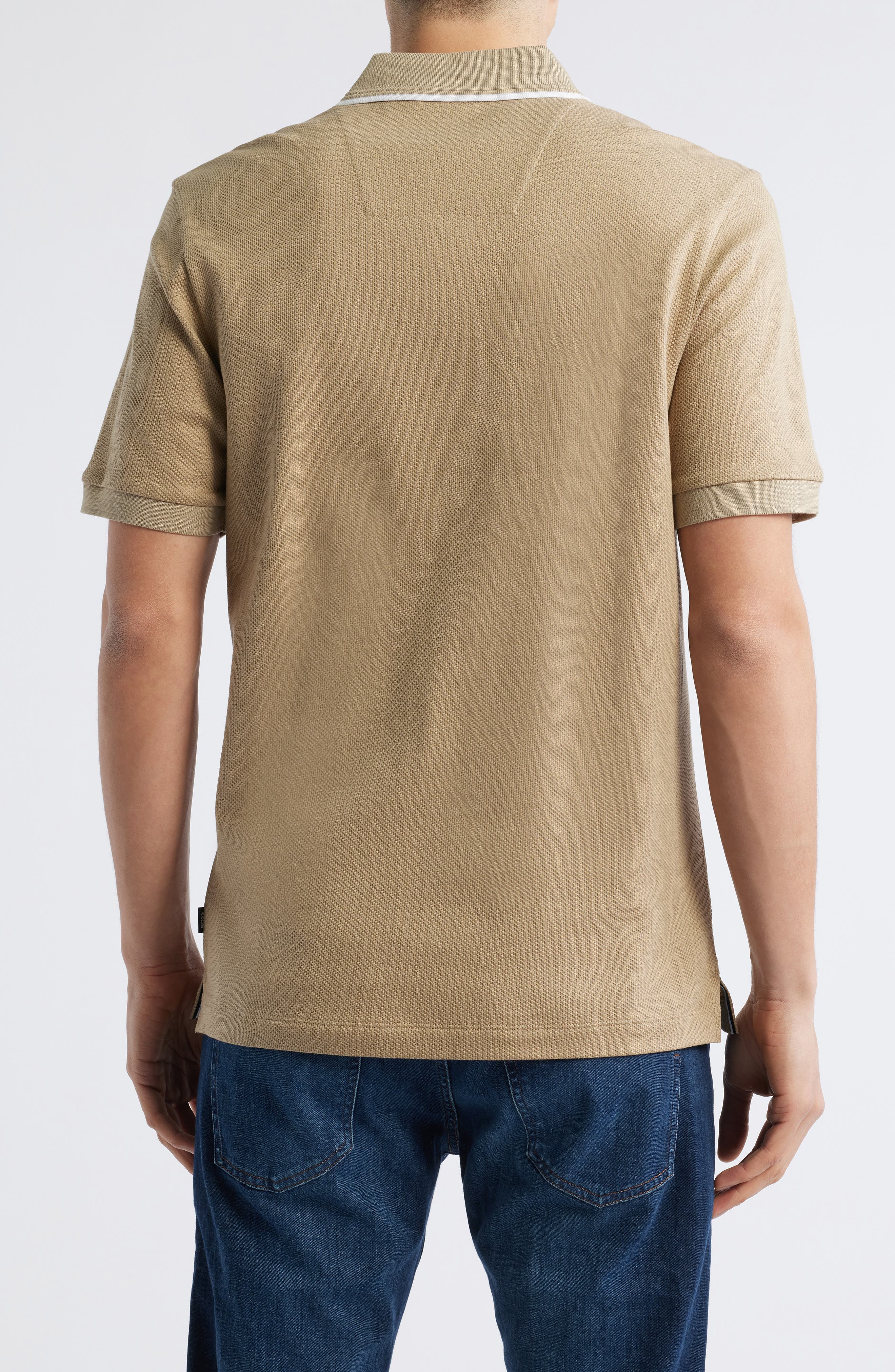 BOSS Prout Tipped Cotton Piqué Polo | Nordstromrack