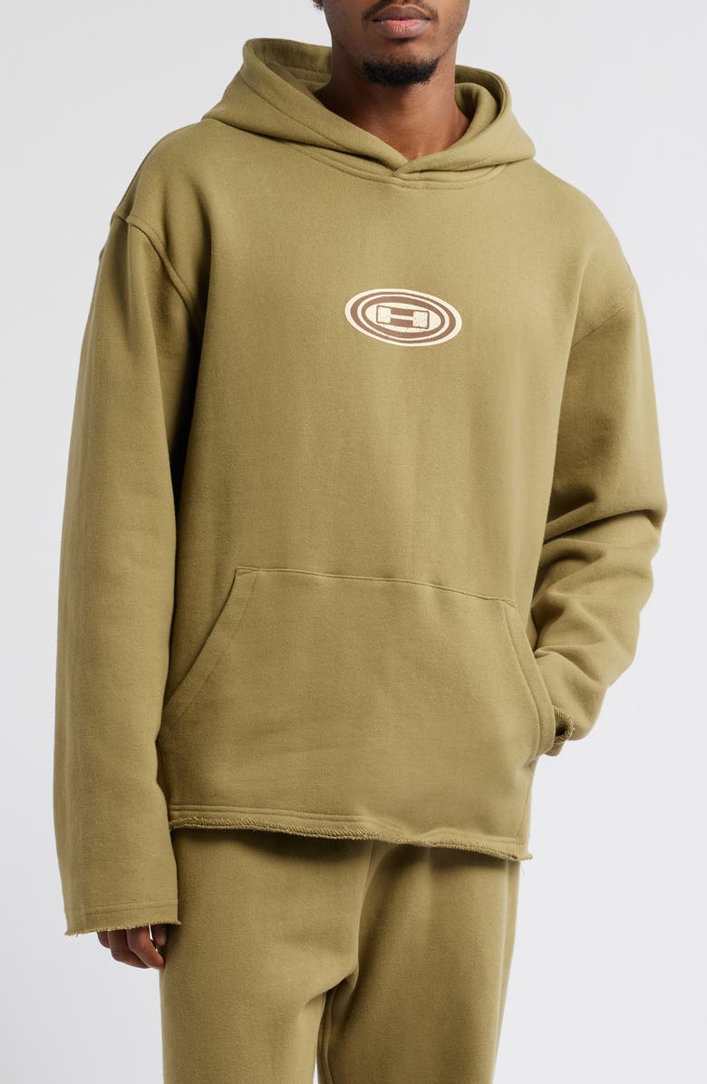 HONOR THE GIFT Oversize Raw Hem Logo Hoodie | Nordstromrack