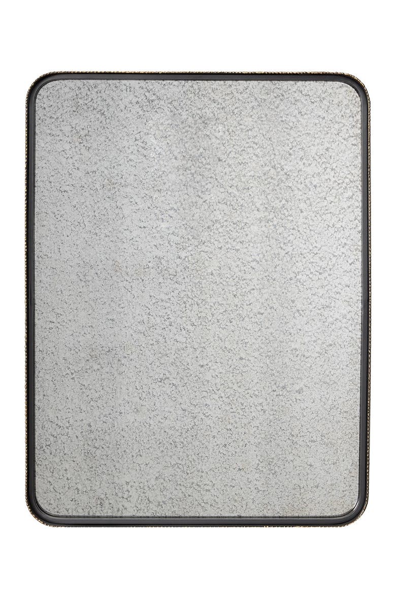 WILLOW ROW Large Rectangular Wall Mirror with Distressed Finsih & Black ...
