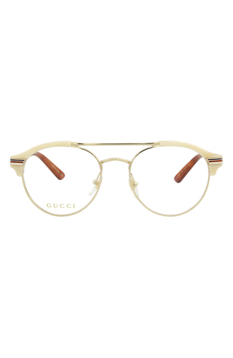 Gucci 51mm Round Optical Glasses | Nordstromrack