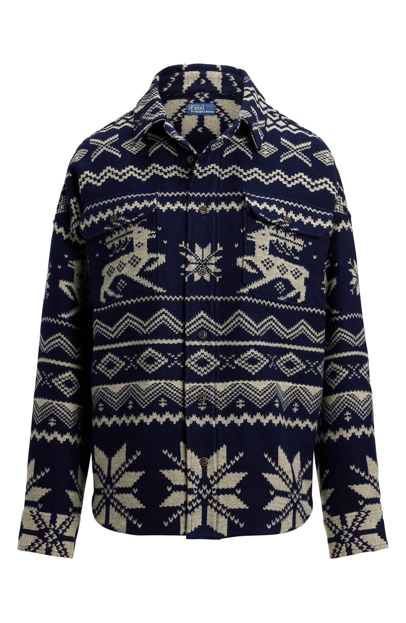 Polo Ralph Lauren Jacquard Cotton Shirt Jacket | Nordstromrack