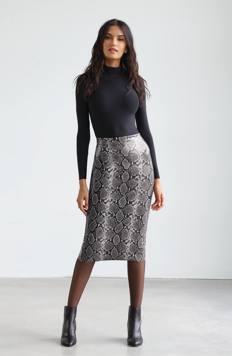 Commando Perfect Control Snake Embossed Faux Leather Pencil Skirt ...