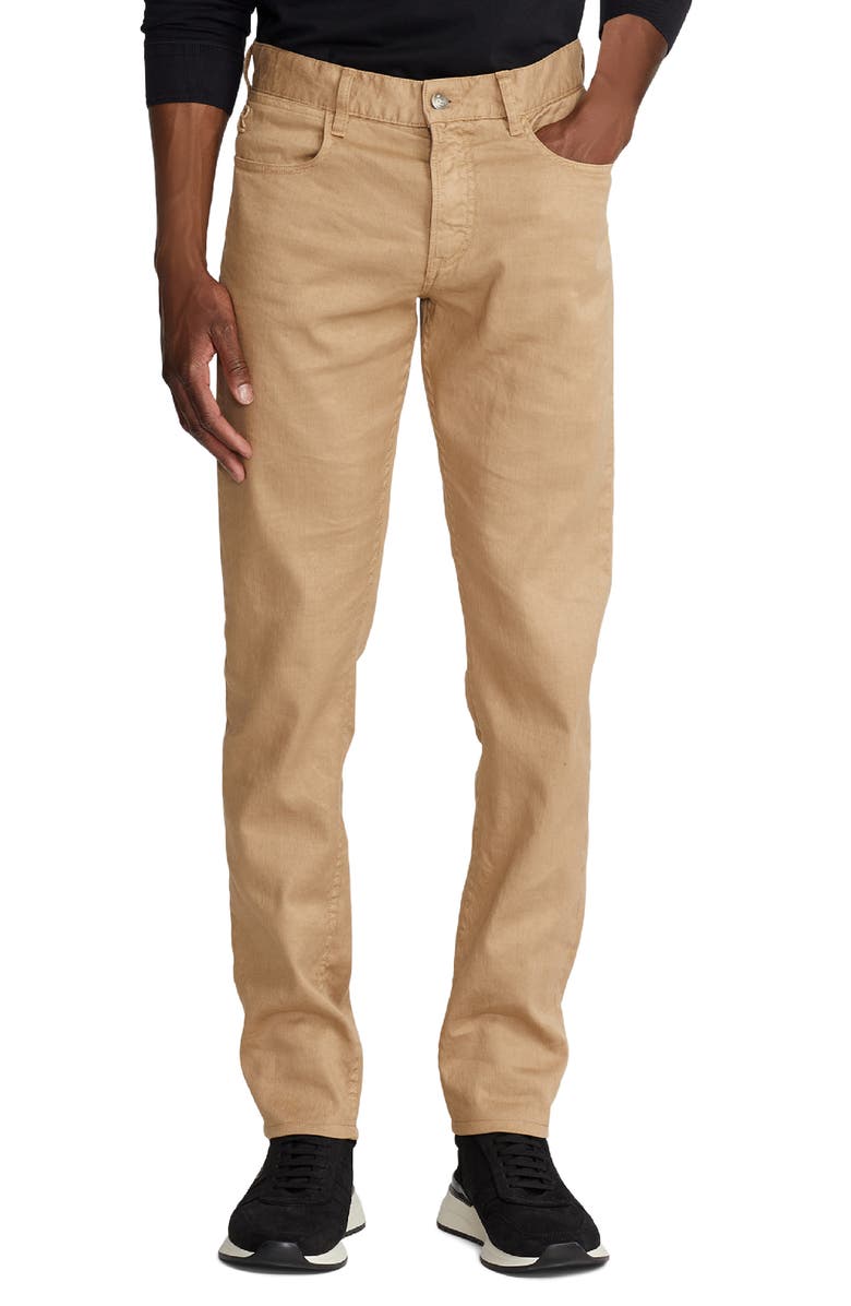 Ralph Lauren Purple Label Slim Fit Linen & Cotton Five-Pocket Pants ...