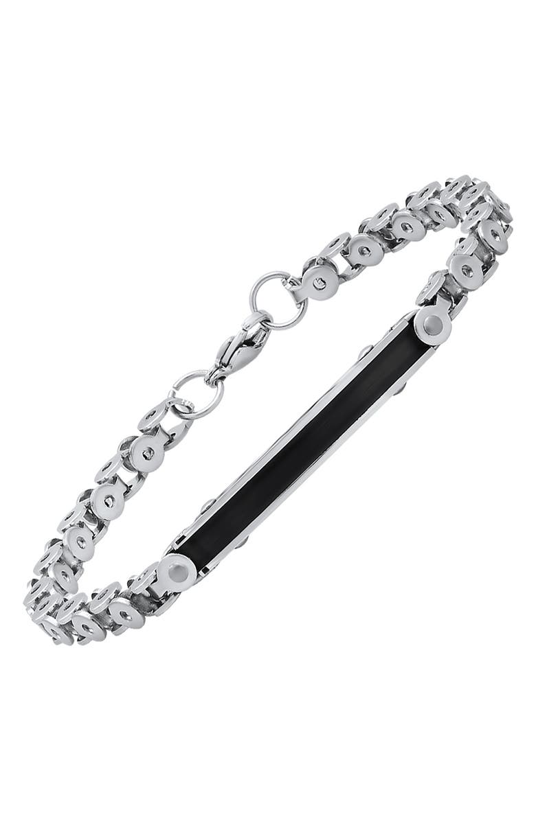 HMY JEWELRY Men's Two-Tone Stainless Steel ID Bracelet | Nordstromrack