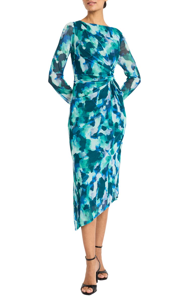 Maggy London Asymmetric Long Sleeve Dress | Nordstromrack