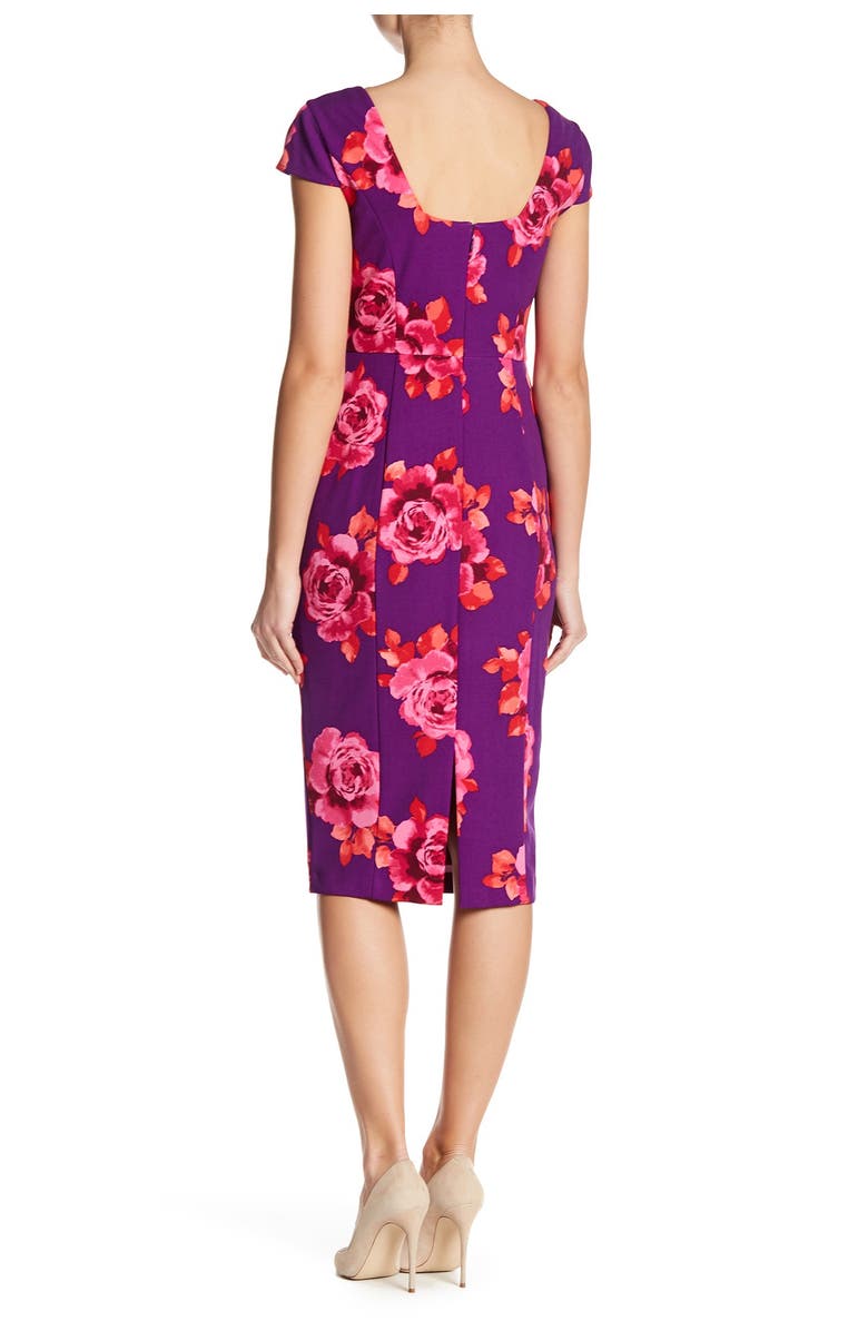 Donna Morgan Floral Print Crepe Scuba Dress | Nordstromrack