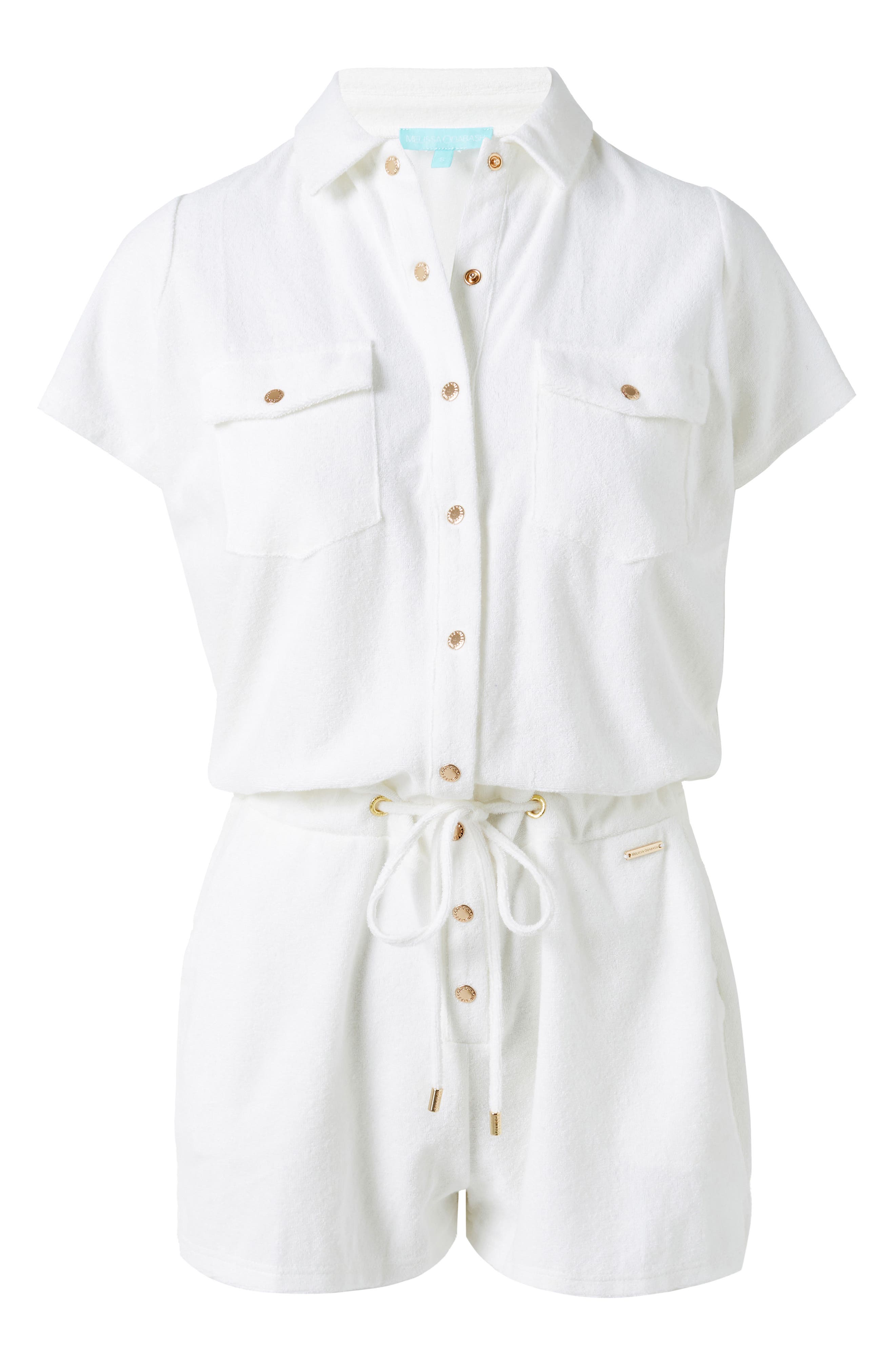 Melissa Odabash Cheryl Cotton Blend Terry Cover-Up Romper | Nordstrom